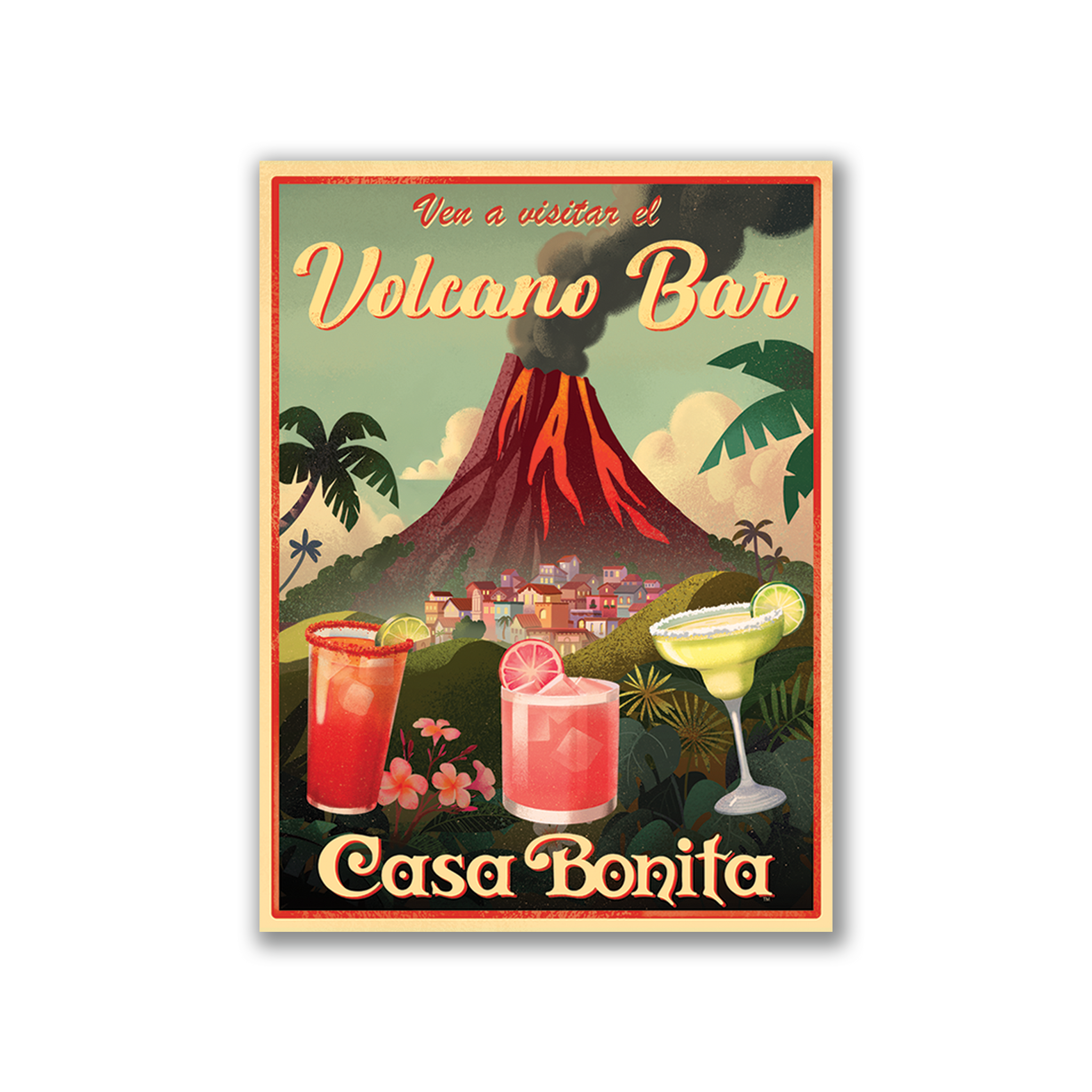 Casa Bonita Volcano Bar Sticker