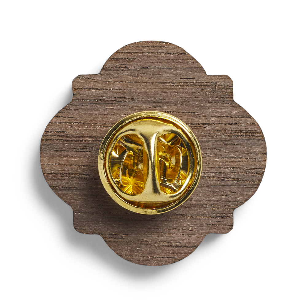Casa Bonita Brown Shield Wooden Pin