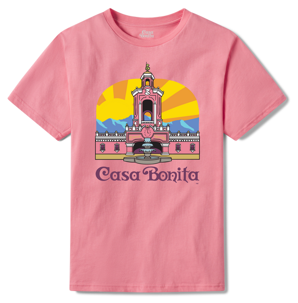 Casa Bonita Pink Retro Tower T-Shirt